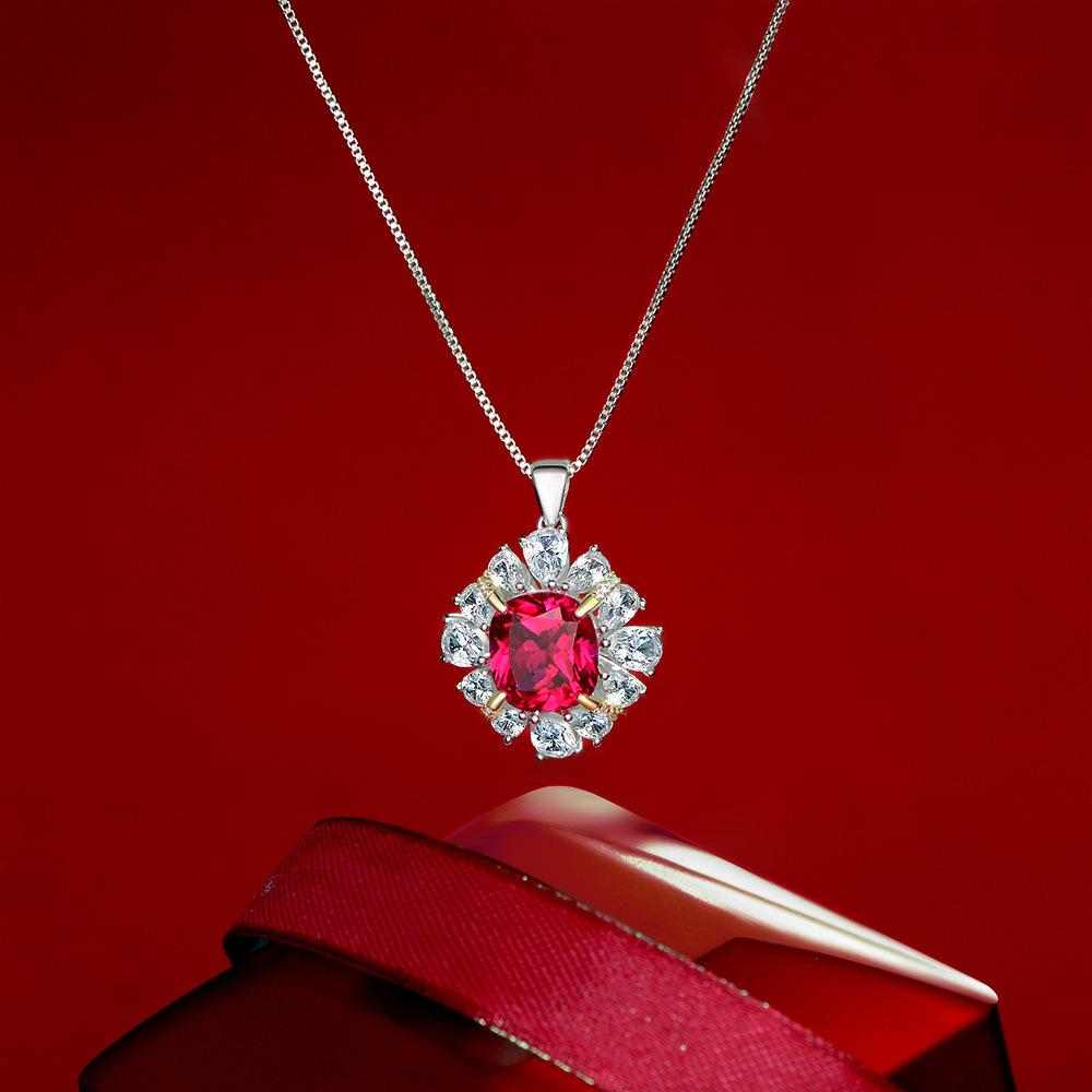 Luxury Big Gem Ruby Necklace | HER'S Jewelry – HERS